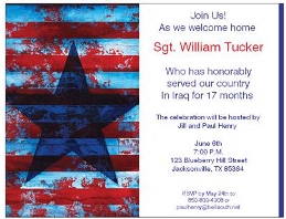 Coming Home Party invitations NEW selections Summer 2018