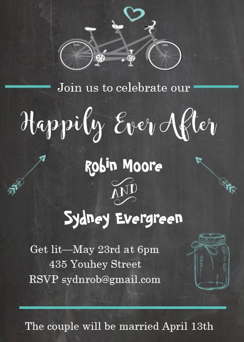 Elopement Party invitations Reception Only Invitations