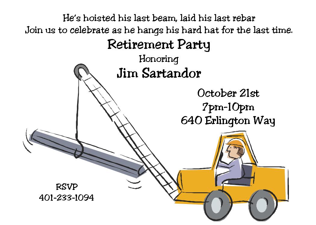 Retirement party invitations custom designed New for FAll 2017