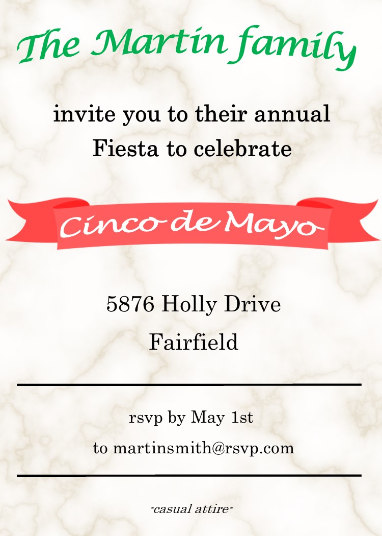 Cinco de Mayo party Invitations New for May 5 2020