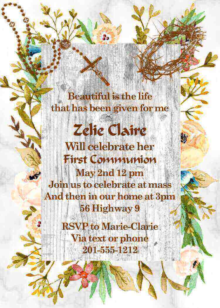 First Communion Party Invitations New Designs For 2021